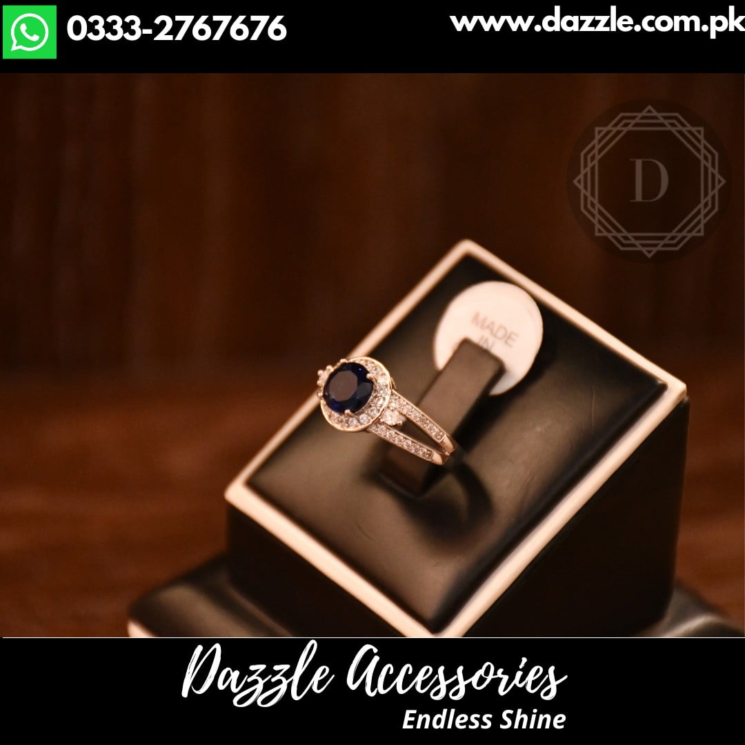 New Blue Stone Ring Dazzle Accessories